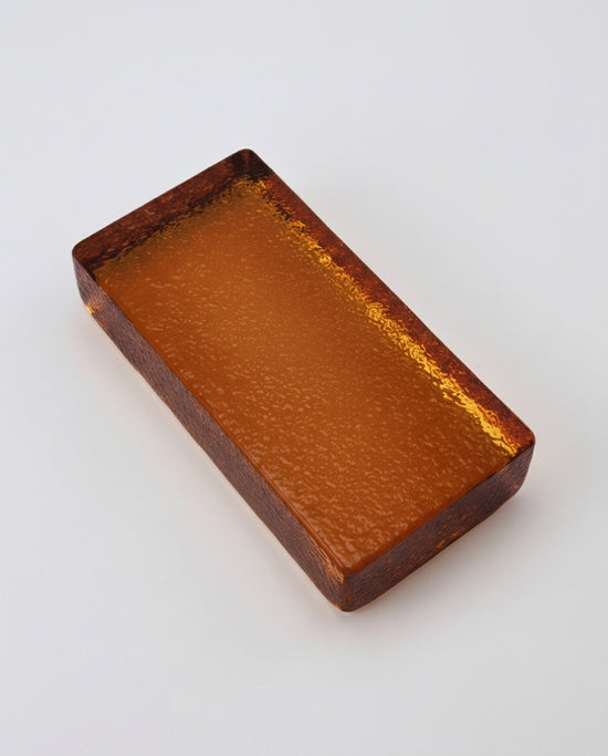 Orange Peel Colour Solid Cast Glass Brick – Rich Tones – Glass Bricks